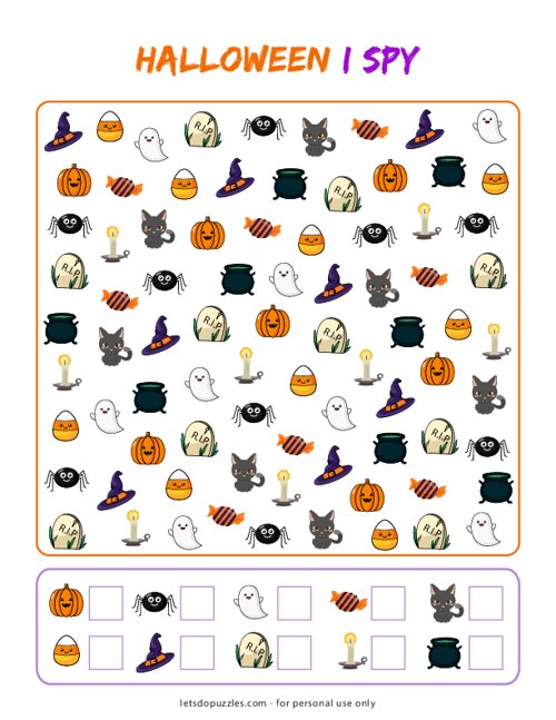 Halloween I Spy Game Printable - Printable Free Templates Halloween I Spy Game Printable - Printable Free Templates