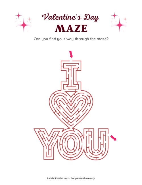 Valentine's Day Maze
