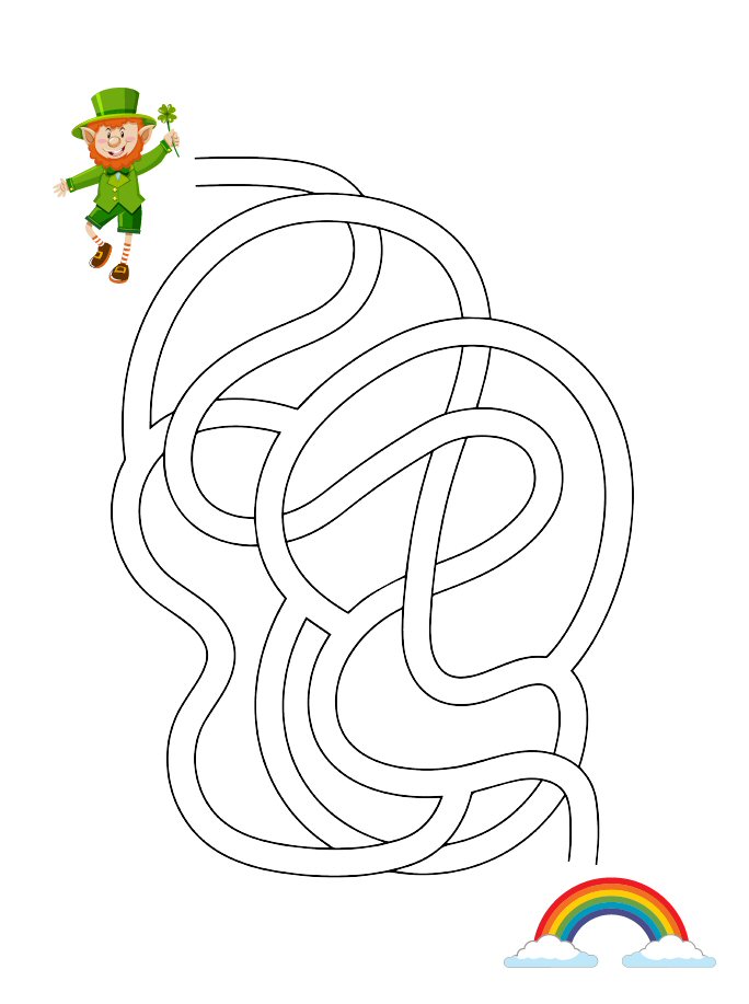 Free Printable St. Patrick's Day Mazes for Kids