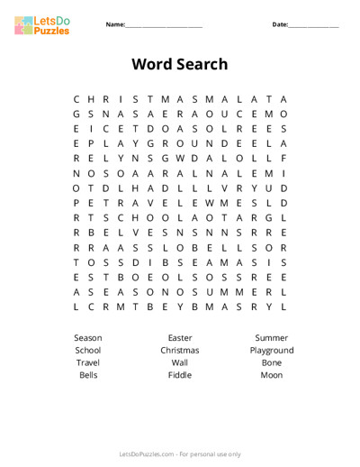 Make your own Word Searches | Word Search Puzzle Generator